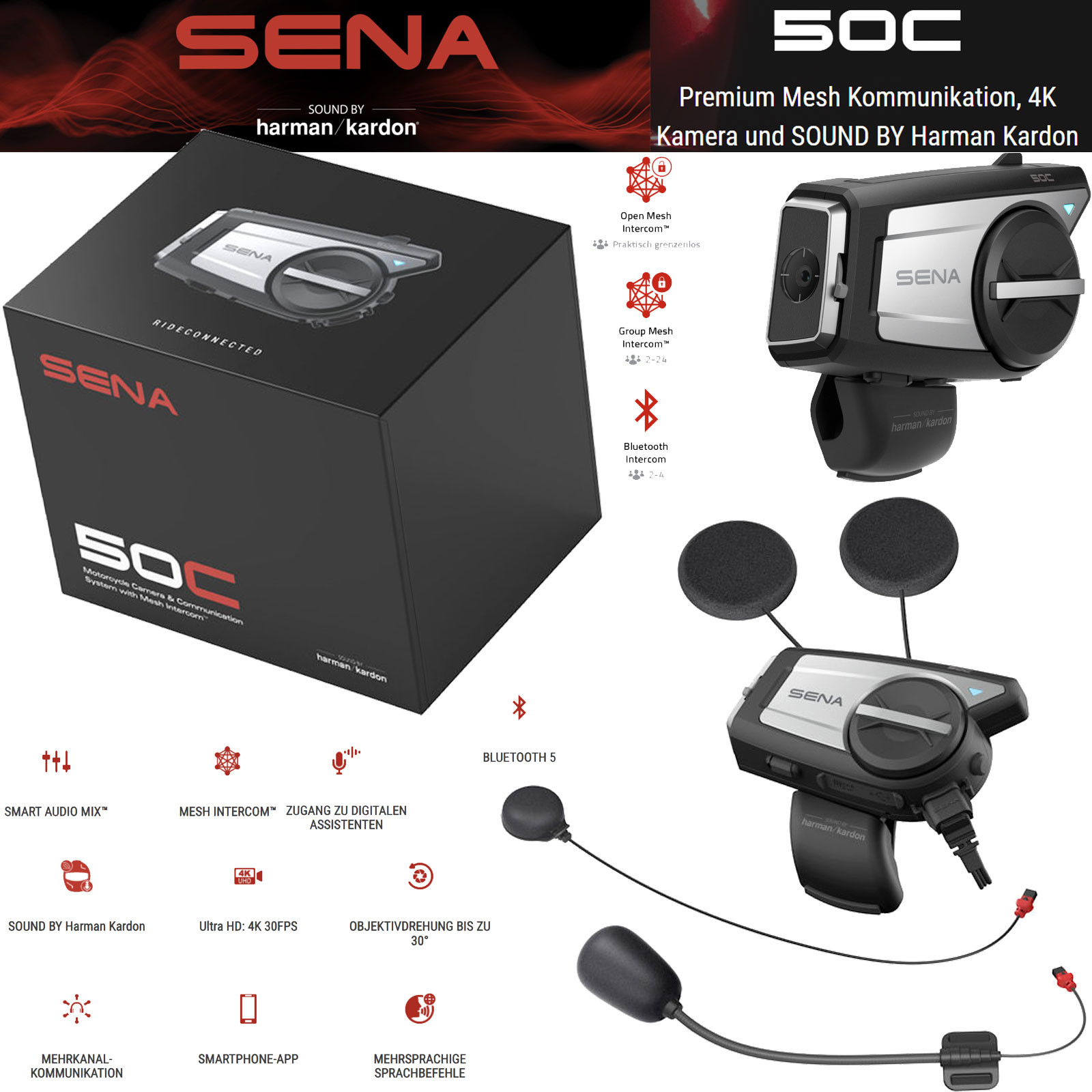 Sena 50C Headset Motorrad kaufen | Bikeroutfit.de