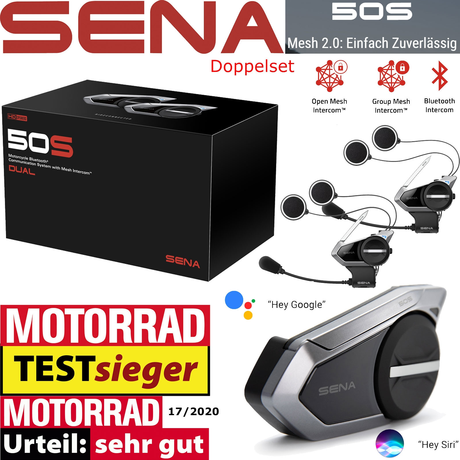 Sena 50S Motorrad Headset günstig kaufen | Bikeroutfit.de