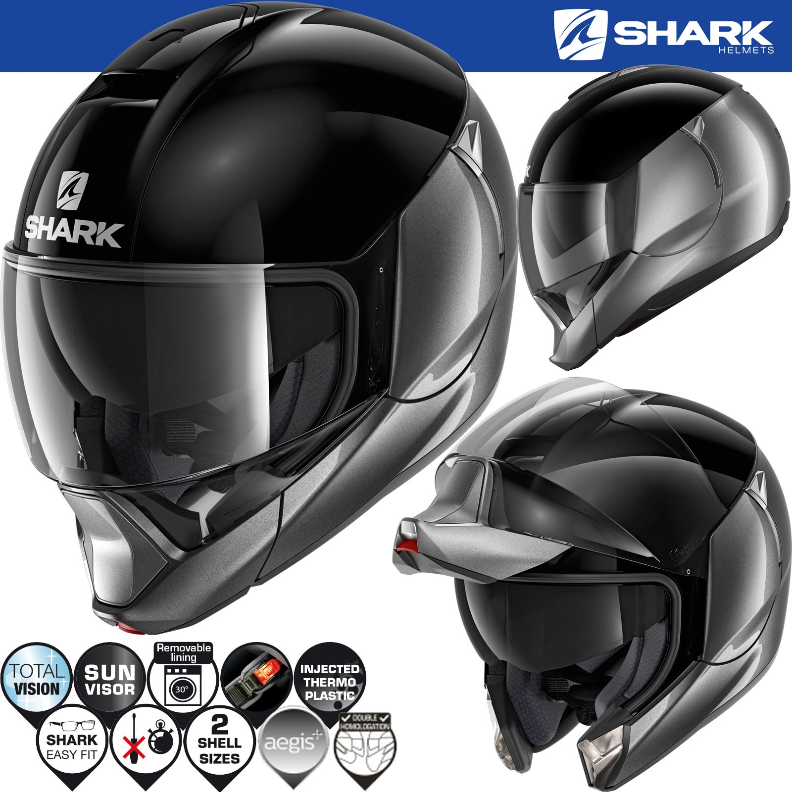Shark Modularhelm EVOJET günstig kaufen | Bikeroutfit.de